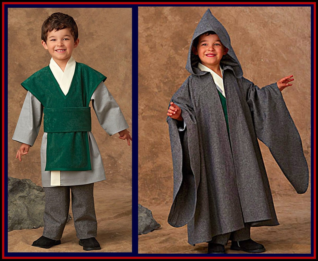 STAR Wars-boys Costume Sewing Pattern Obi Wan Kenobi-wizard Robe ...