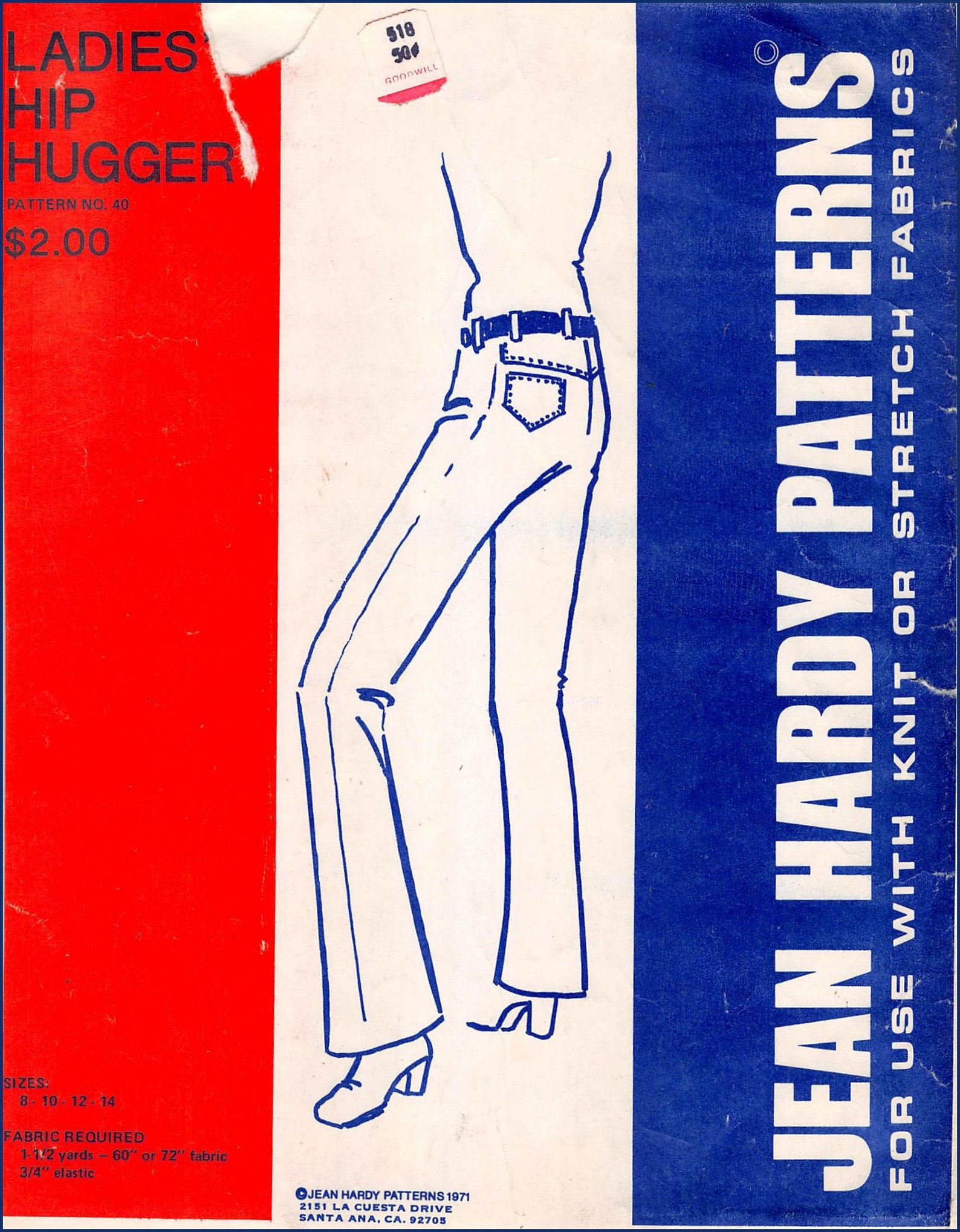 Vintage 1971 Sexy Hip Hugger Pants Sewing Pattern Flared Pant Etsy
