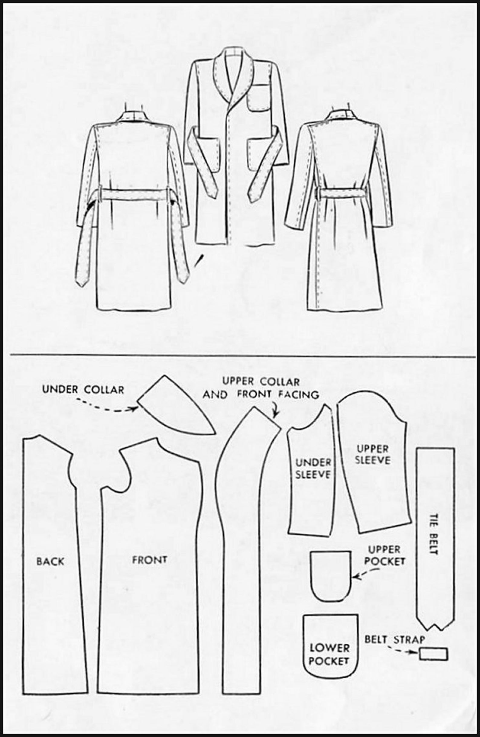 Vintage 1946-TAILORED BOYS Robe-sewing Pattern-shawl - Etsy