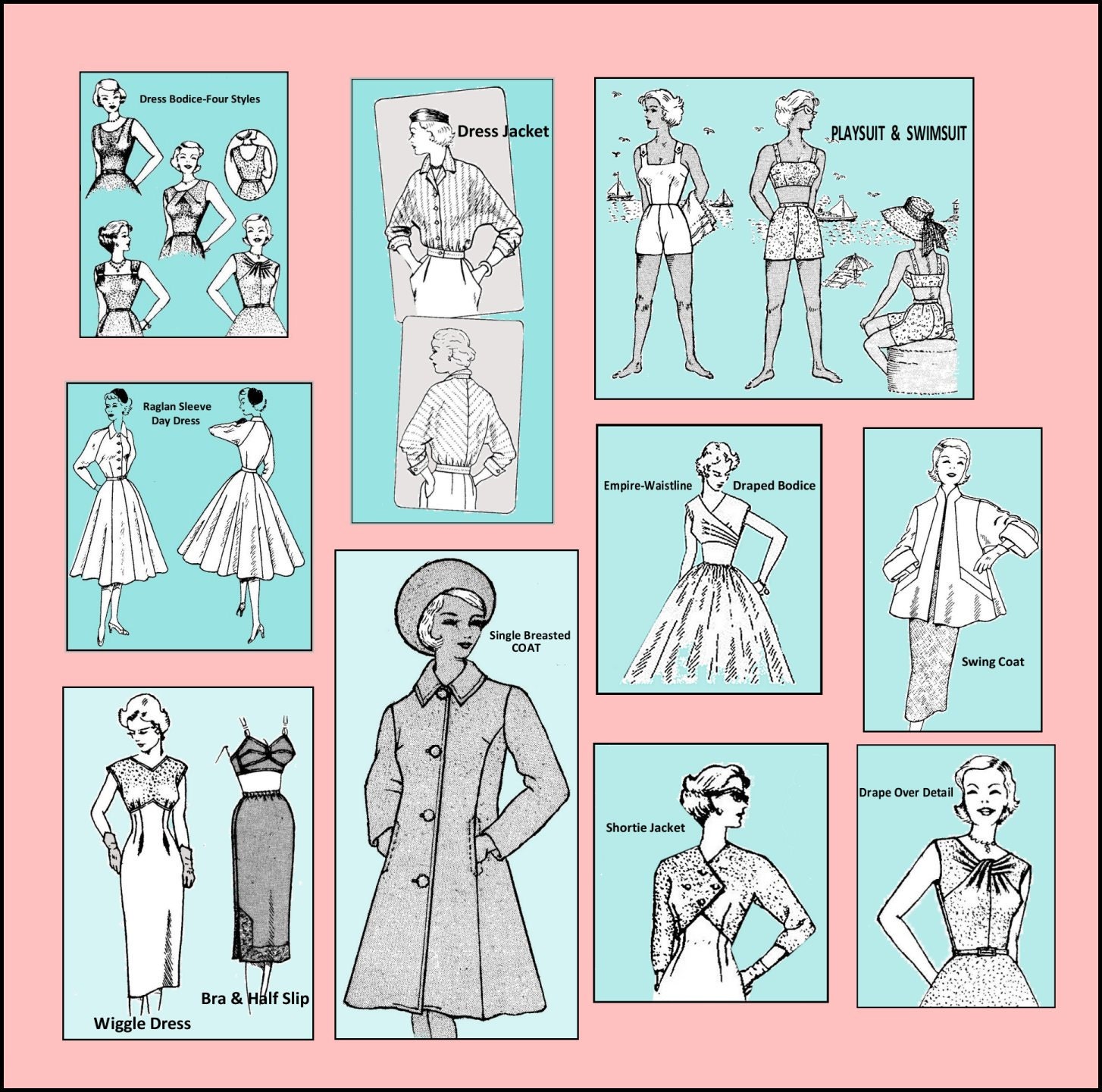 1950s-pattern DRAFTING & GRADING Ebook-stunning Glamour - Etsy