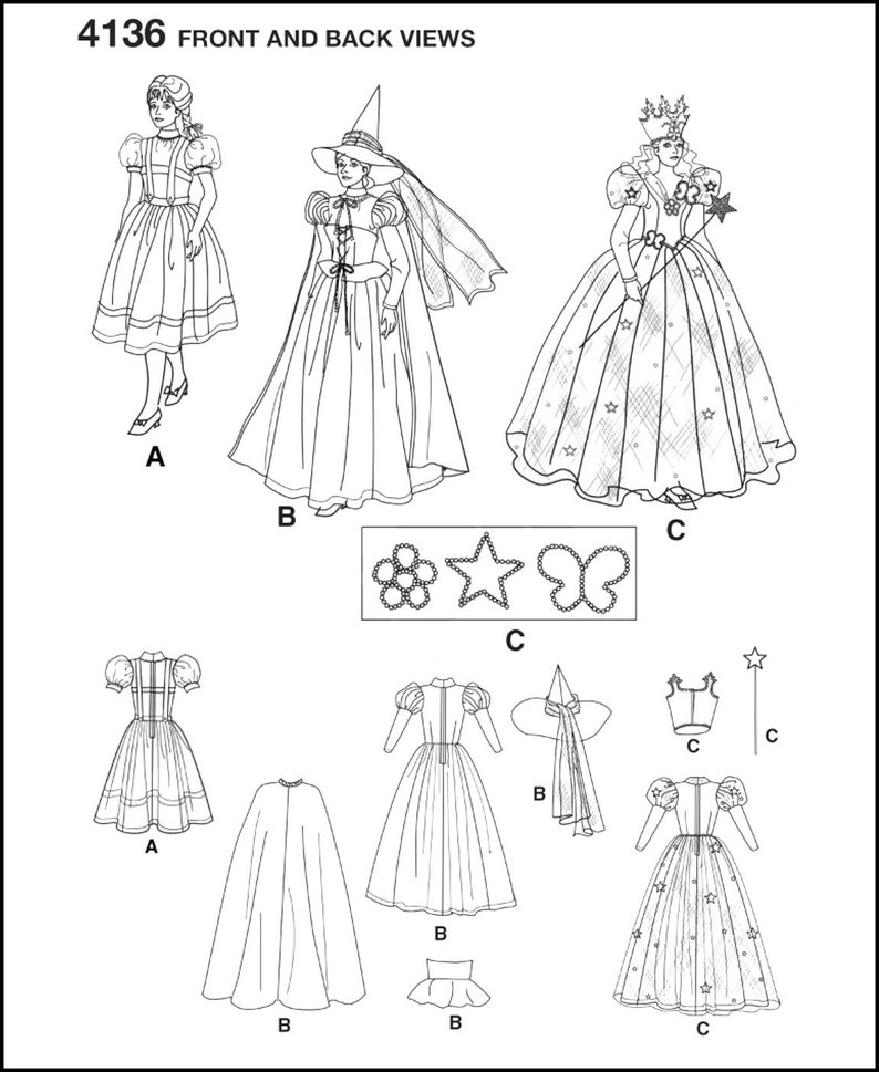 WIZARD OF Oz-costume Sewing Pattern-dorothy-wicked Witch-good - Etsy