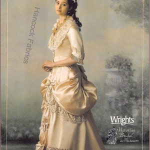 STUNNING VICTORIAN Gown-historical Sewing Pattern-boned Bodice-pleated ...