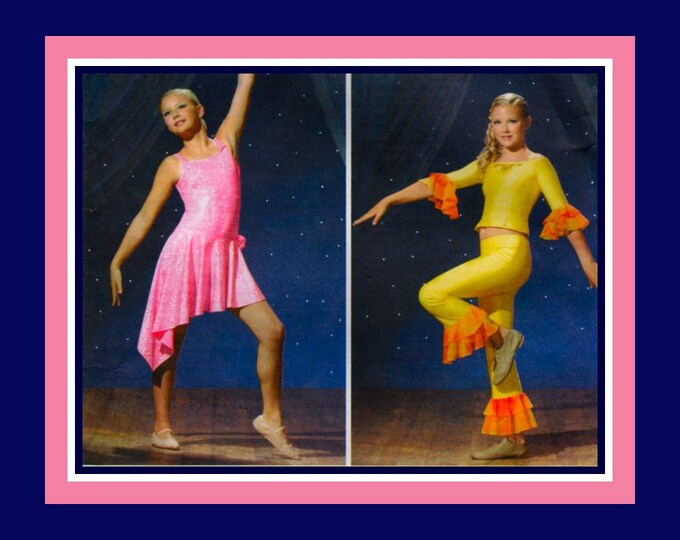 Girls Dance Costume Sewing Pattern -JAZZ- BALLET -LYRICAL -eight Super ...