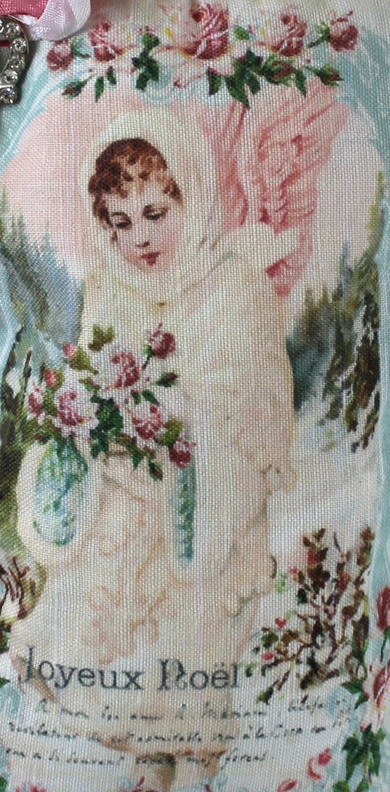 HANGING DOOR Sachet-french Victorian Angel-pink Wings-crystal Crown ...