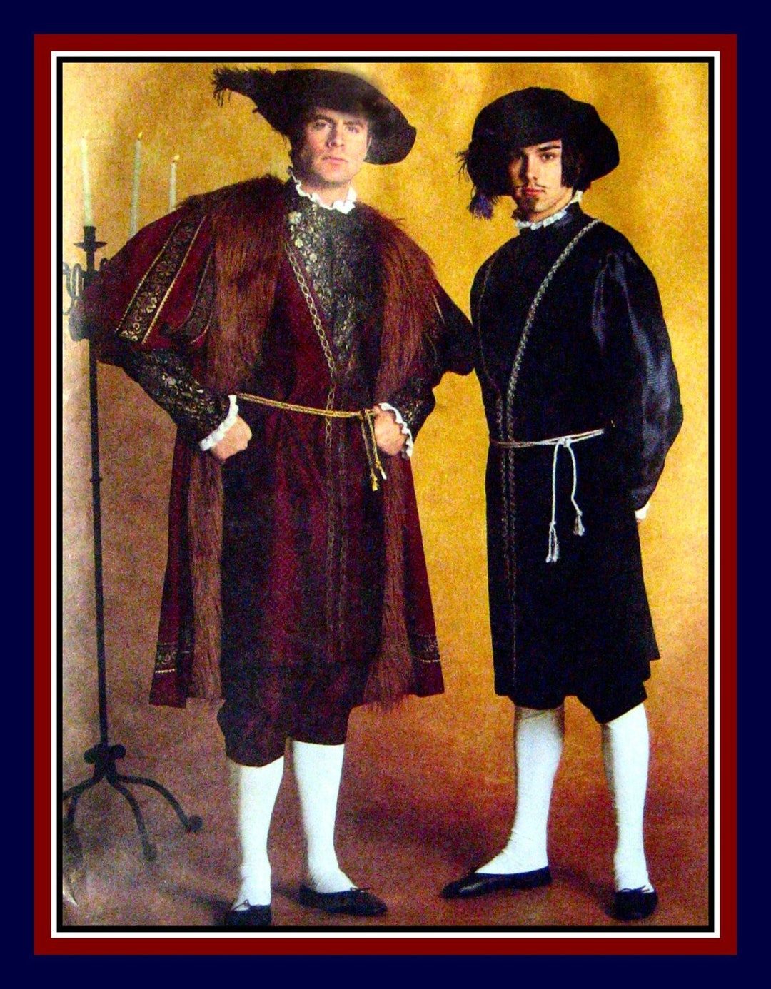 NOBEL TUDOR Gentlemen’s-costume Sewing Pattern-fur Trimmed Great Coat ...