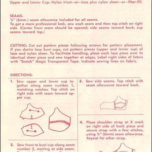 Vintage 1969-BOMBSHELL BULLET Bra-sewing Pattern-two Styles-pretty Lace ...