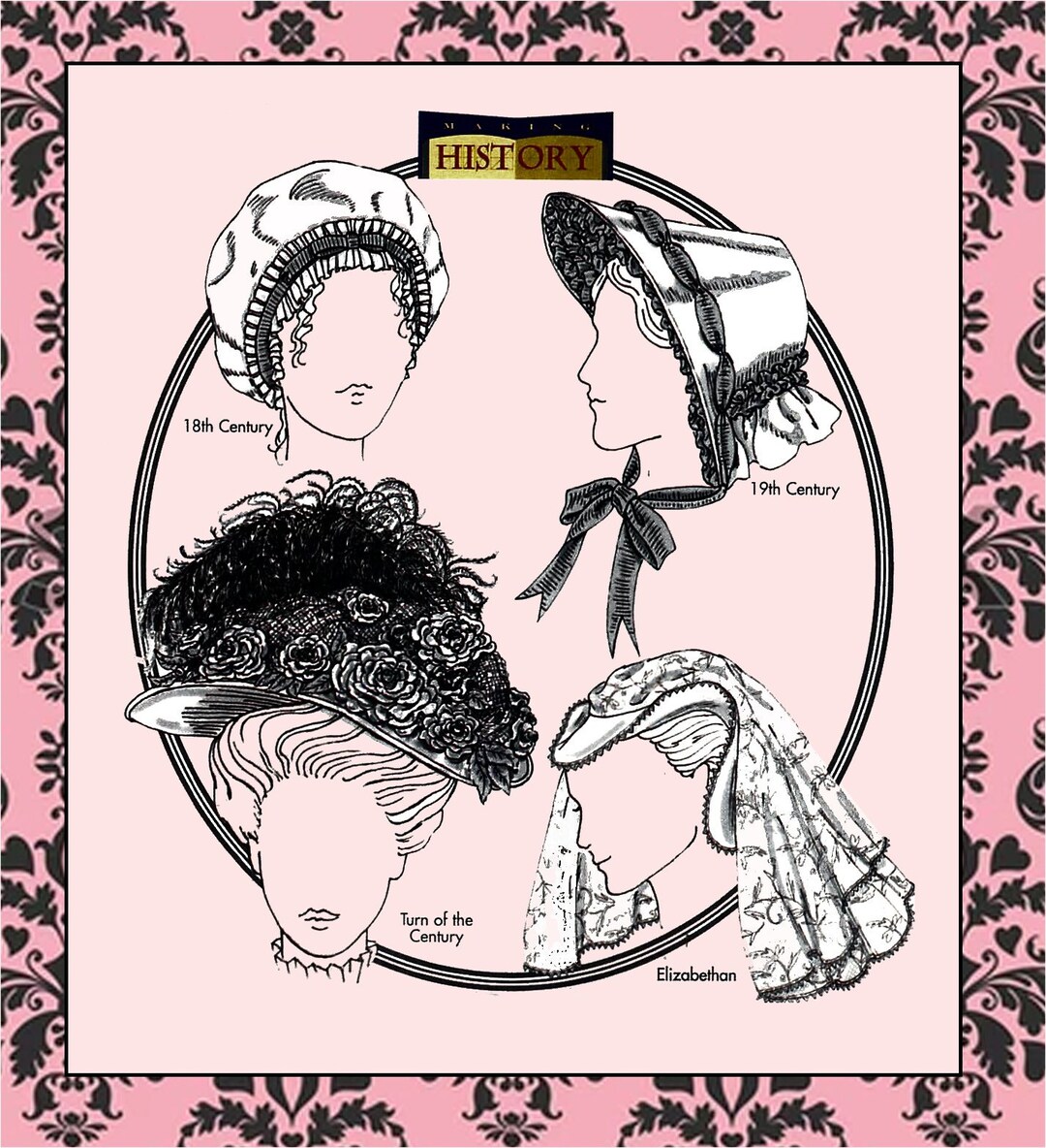 HISTORICAL HAT Collection-sewing Pattern-18th Century Cap-victorian ...