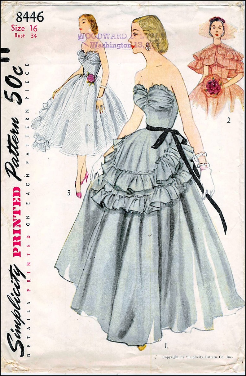 Vintage 1951-DREAMY BALL Gown-sewing Pattern-bombshell - Etsy