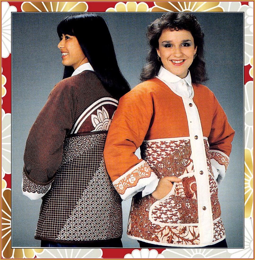 Vintage 1979-JAPANESE HAPPI Coat-daisy Kingdom Sewing Pattern-quilted ...