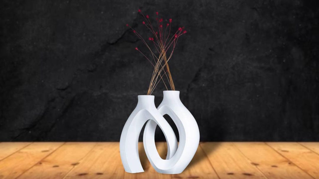 Sleek 3D Printed Vase – 7.5 Inches, Perfect for Dried Flowers and ...