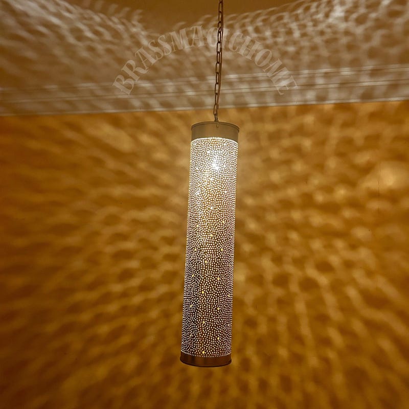 Cylinder Moroccan Pendant - Etsy