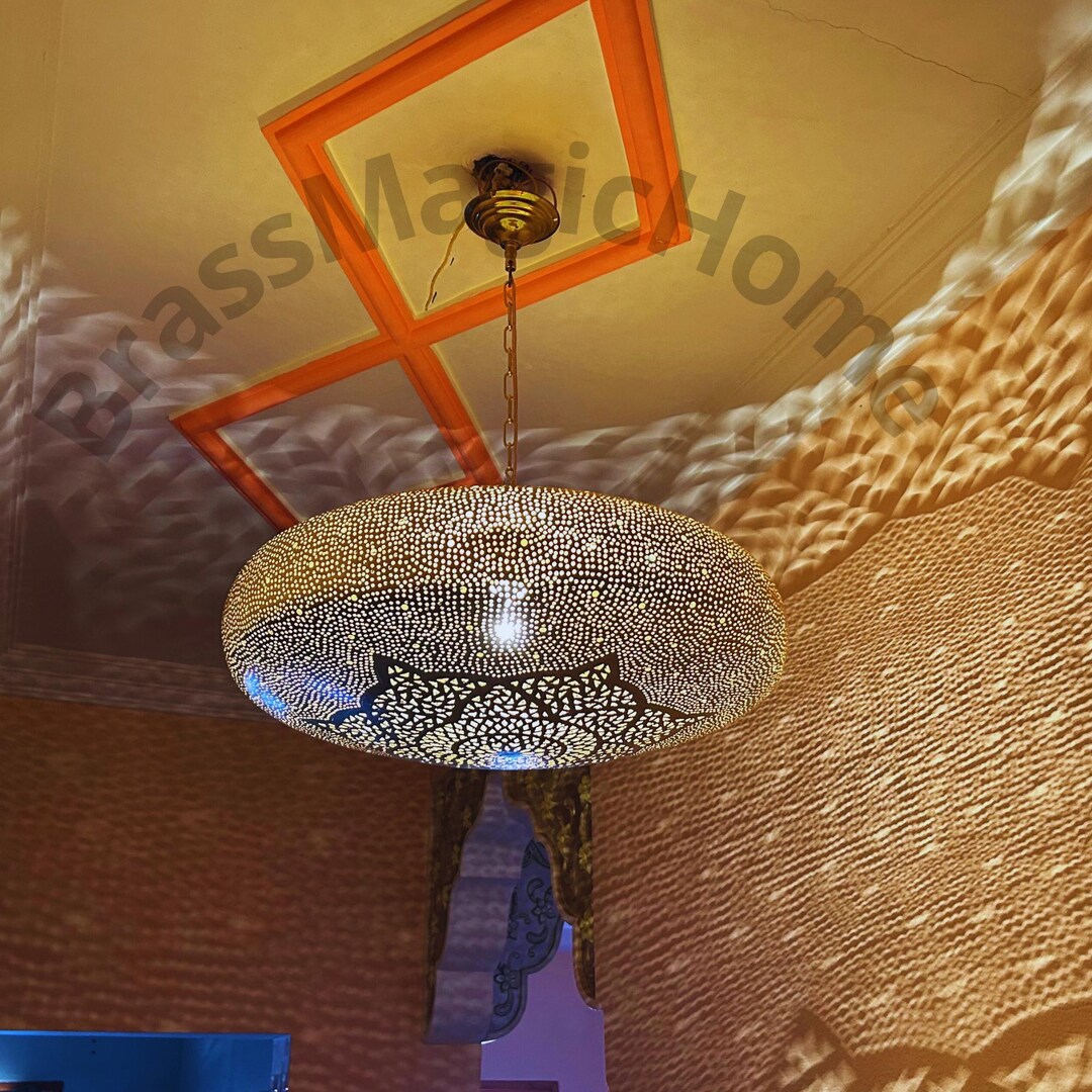 Pendant Light Moroccan ,brass Ceiling Light, Brass Hanging Lights,brass ...