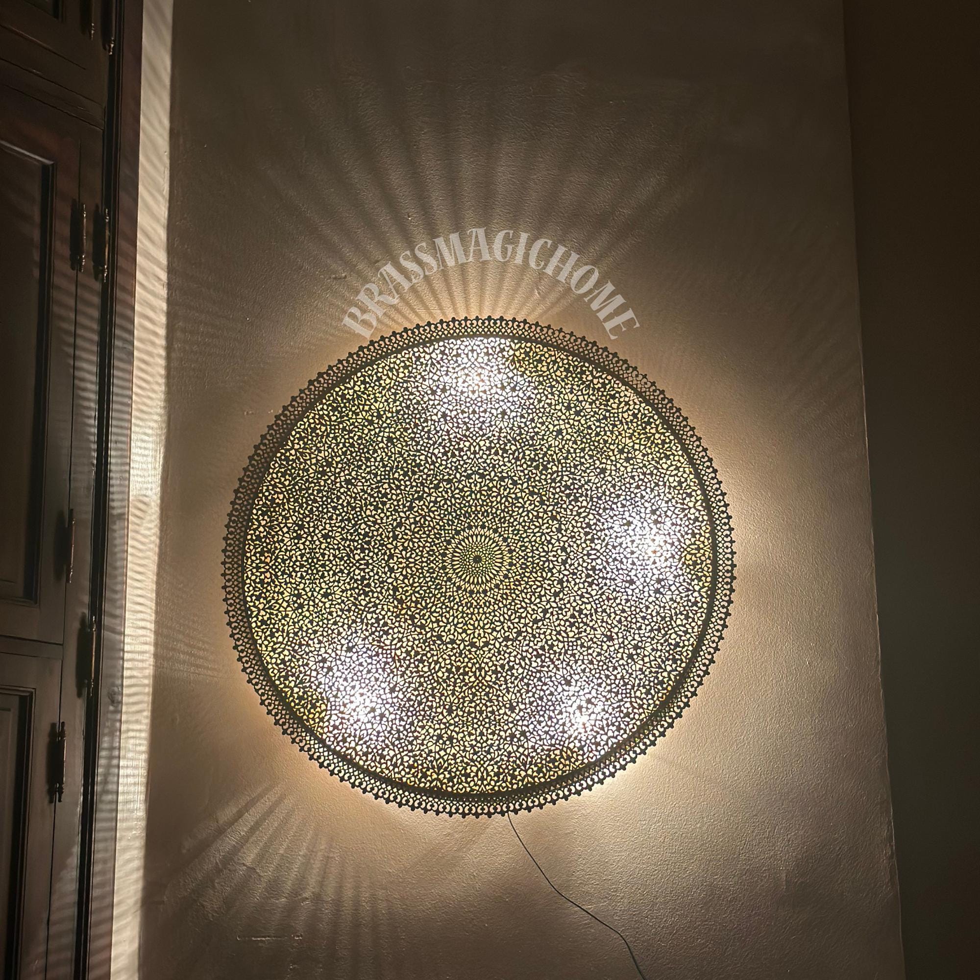 Moroccan Brass Sconce , Wall Sconce, Antique Sconce, Art Lighting ...