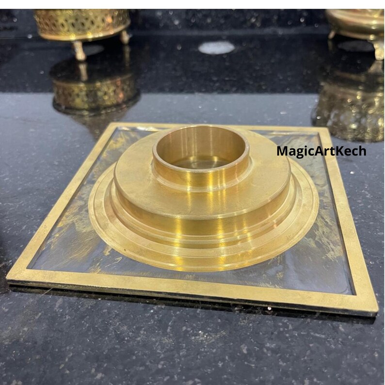 Solid Brass Floor Drain, Hammered Square Shower Drain Cover,,vintage Floor Drain,copper Floor ...