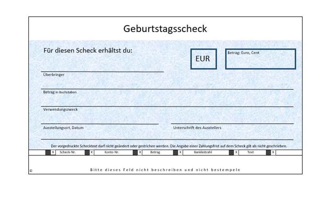 Scheck Zum Ausdrucken Hochzeit