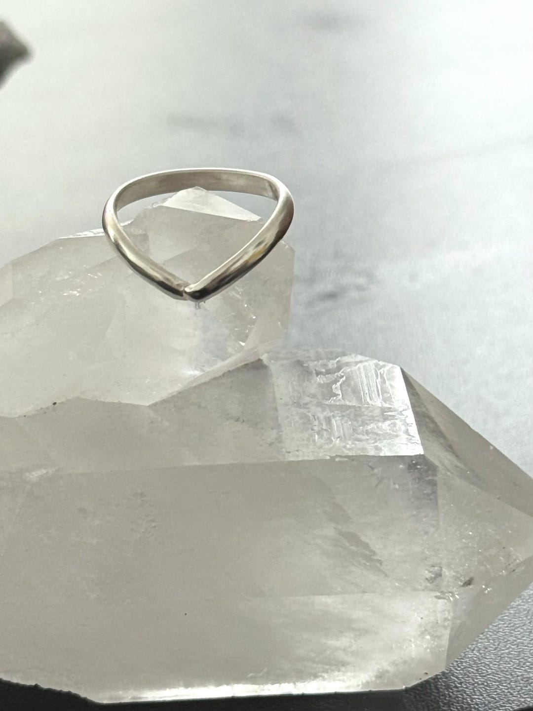 Chevron Ring – Sterling Silver V Ring | Minimal Stackable Silver Ring ...
