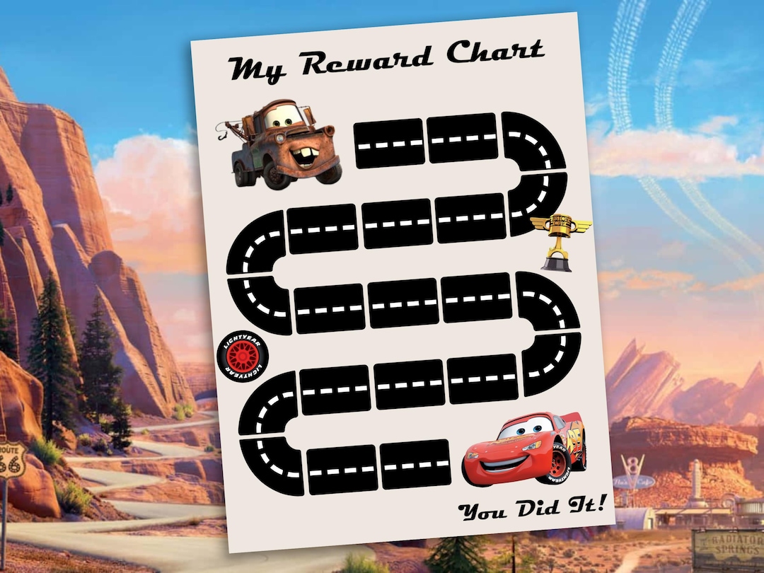 Buy Printable Cars Reward Chart // Instant Digital Download Reward ...