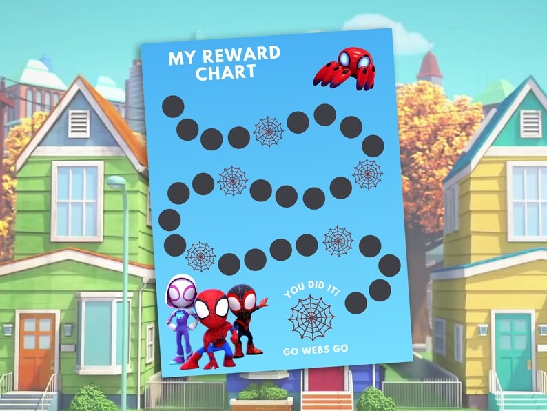 Printable Spidey and His Amazing Friends Reward Chart // Instant ...