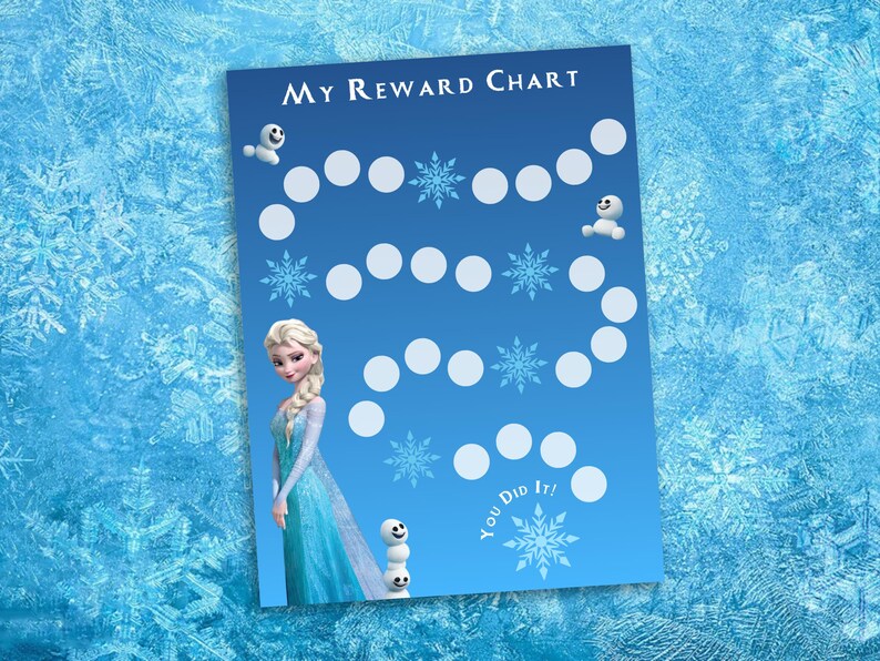 Printable Elsa Reward Chart // Instant Digital Download Reward Chart ...