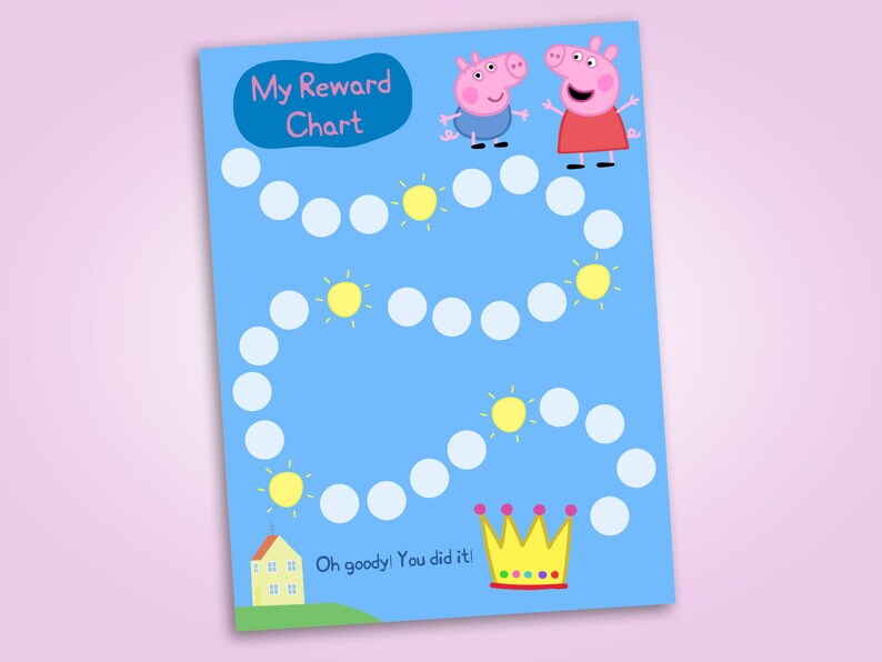 Printable Peppa Pig Reward Chart // Instant Digital Download Reward ...