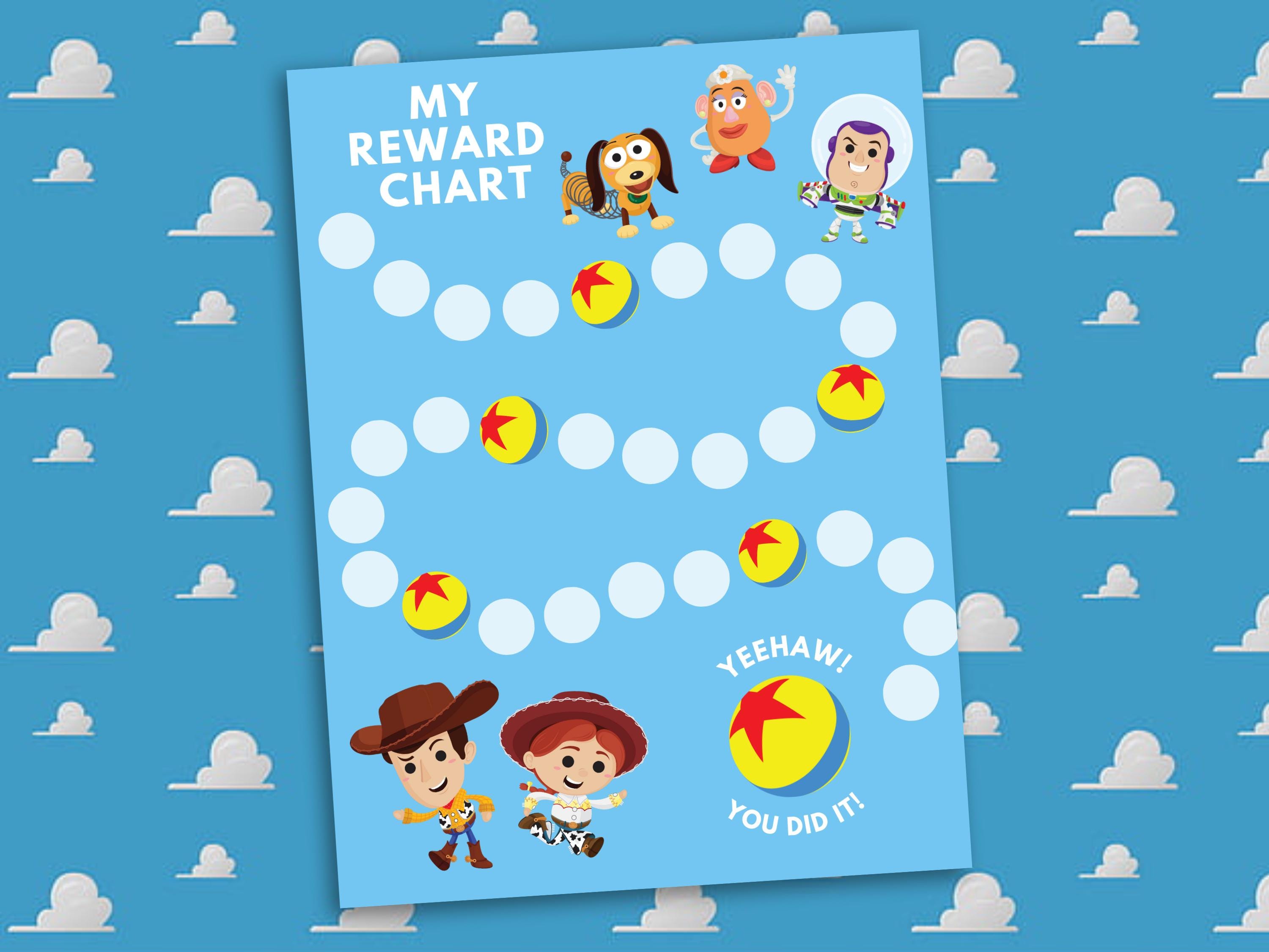 Printable Toy Story Reward Chart // Instant Digital Download Reward ...