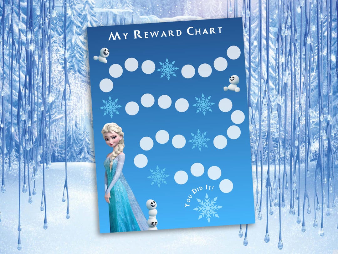Printable Elsa Reward Chart // Instant Digital Download Reward Chart ...