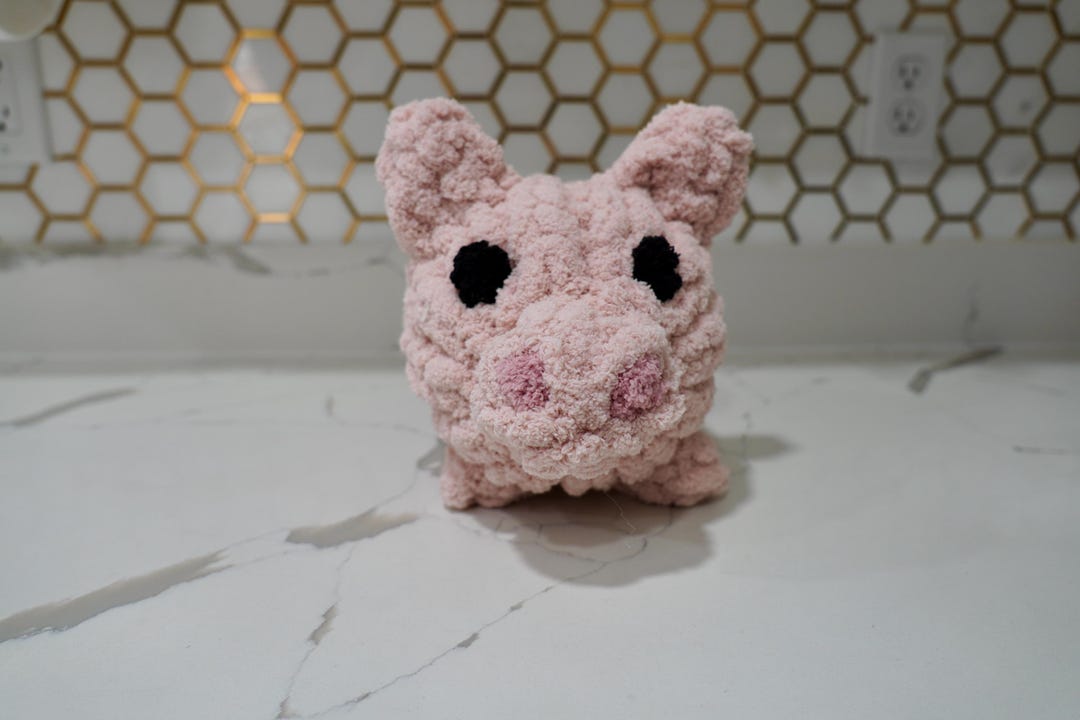Chunky Hand-knit Pig Plushy - Etsy