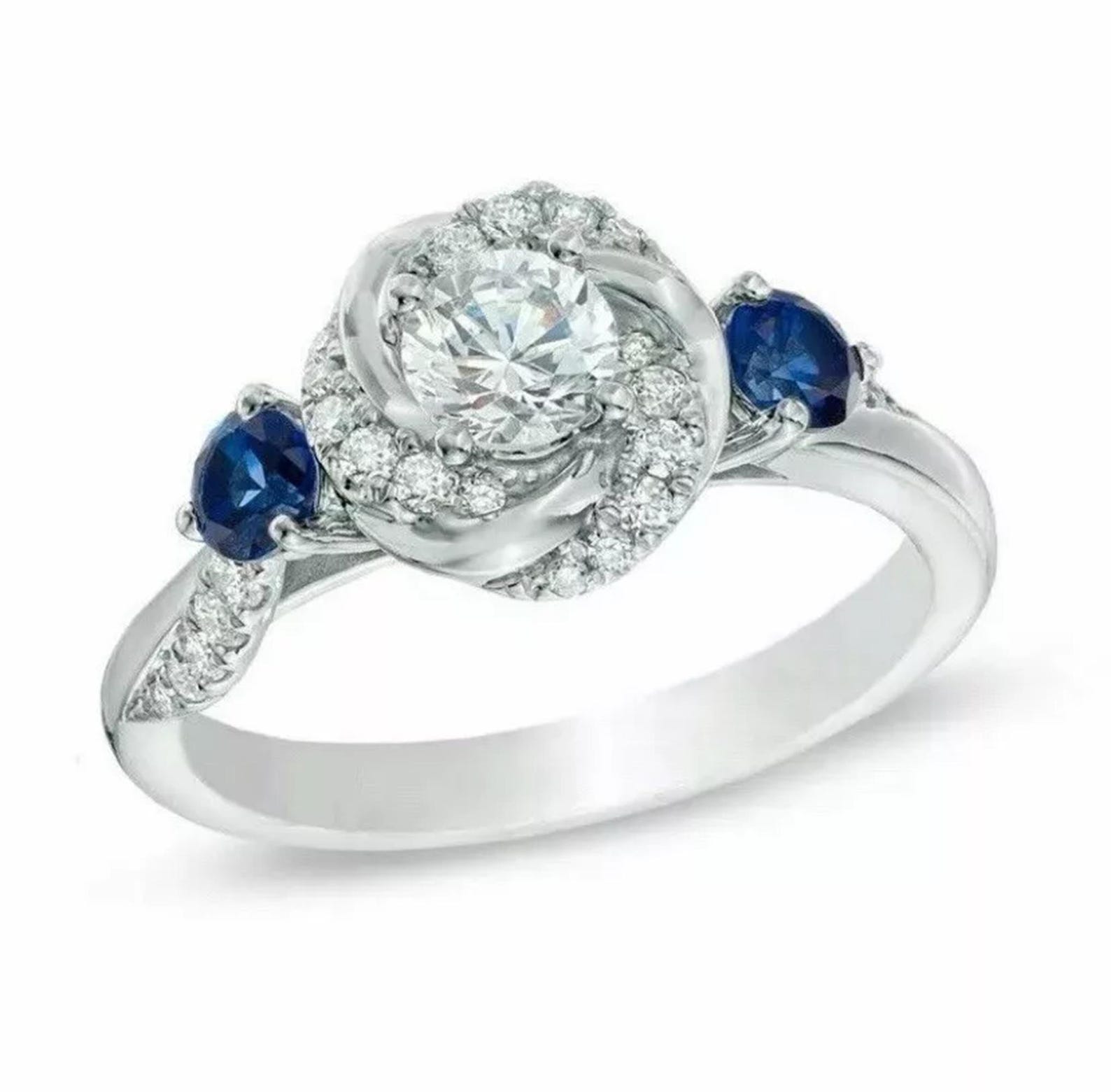 Vera Wang Love 1.7CT Round Cut Cubic Zirconia Ring in 925 Sterling ...