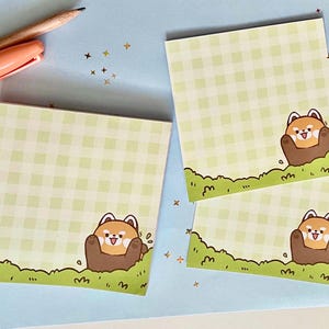 Cute Fun Red Panda Memo Notepad - Etsy