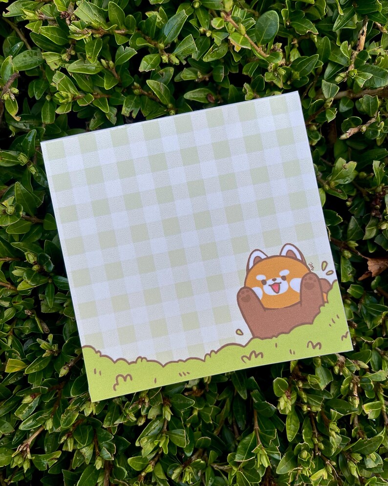 Cute Fun Red Panda Memo Notepad - Etsy