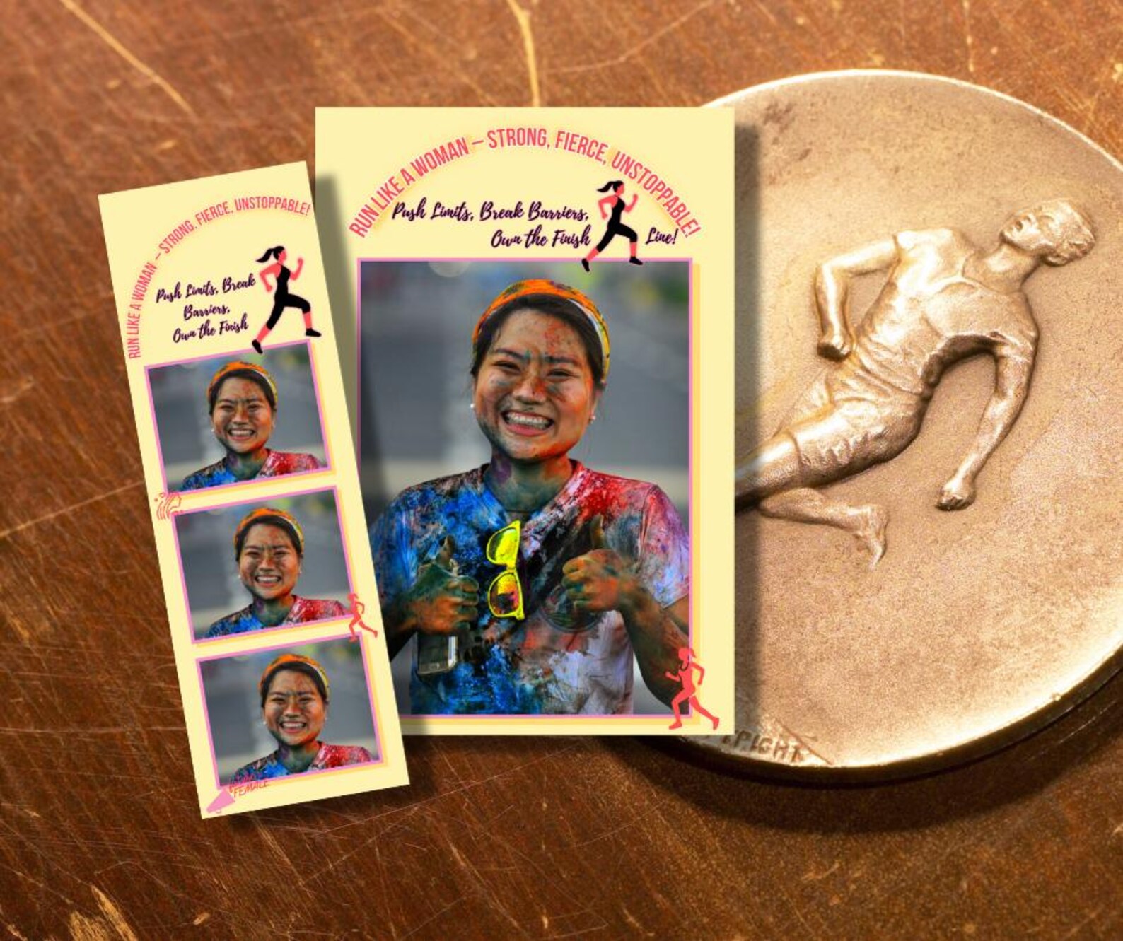 Women’s Fun Run Photo Booth Template | Fitness Event | Marathon, Gym ...