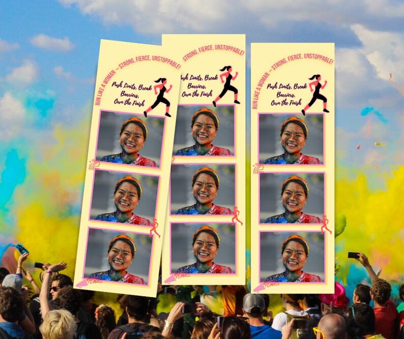 Women’s Fun Run Photo Booth Template | Fitness Event | Marathon, Gym ...