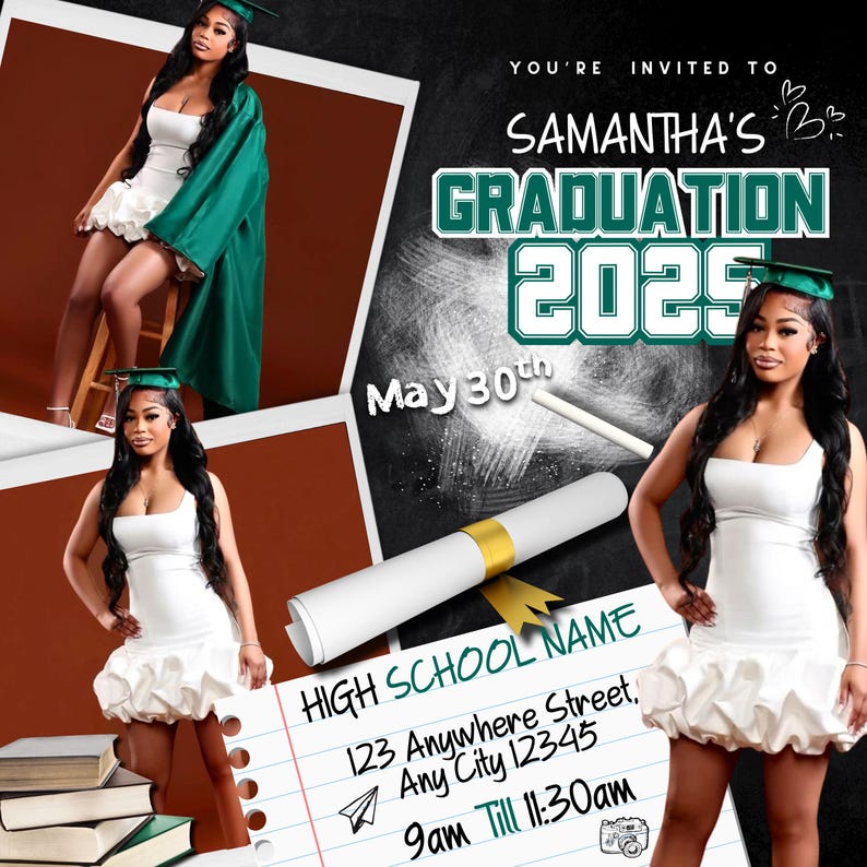 Graduate Flyer, Graduation Party Flyer, Graduation Invitation, College ...