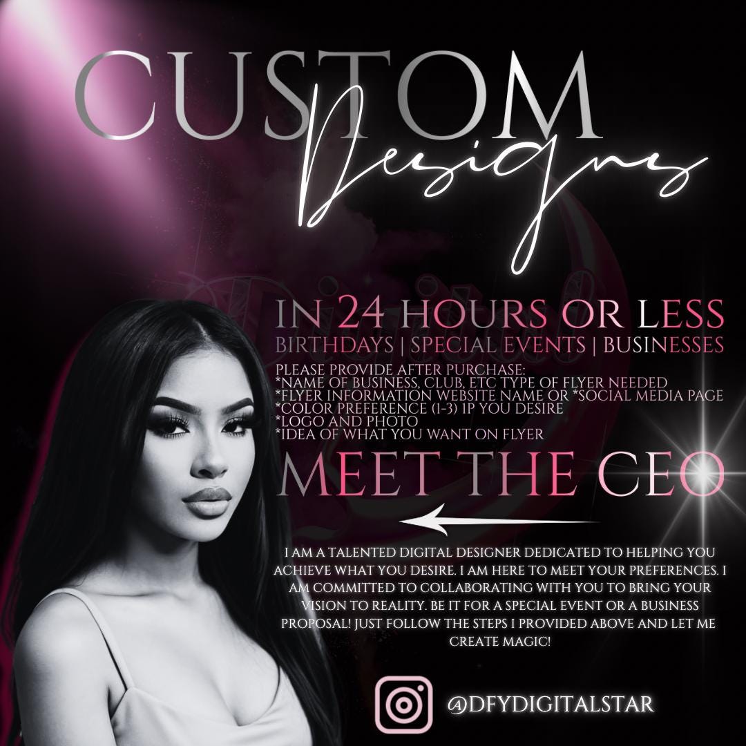 Custom Digital Flyer, Personalized Flyer, Birthday Flyer, Club Flyer ...