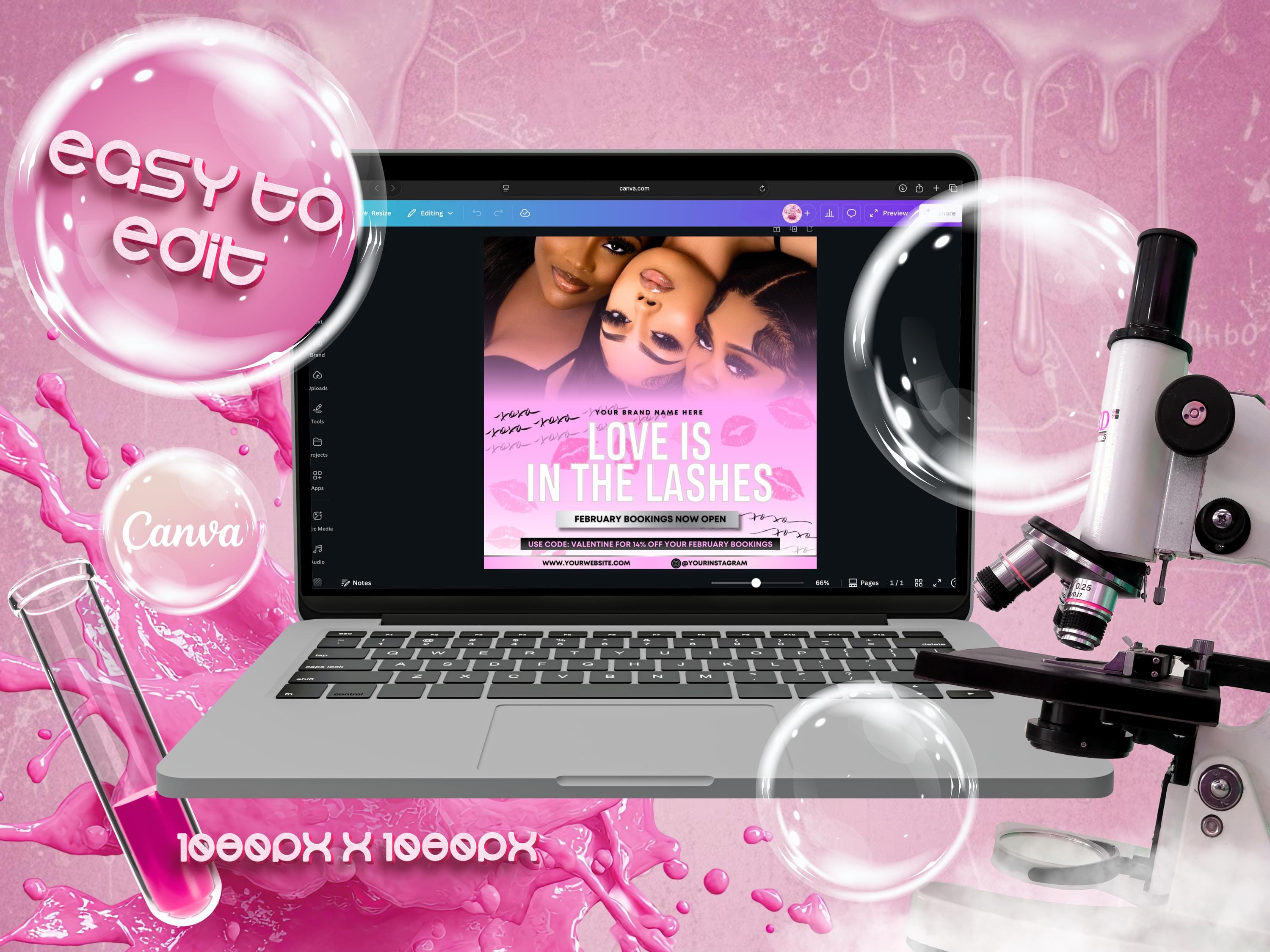 February Lash Sale Flyer, V-day Flyer, DIY Lash Extensions Flyer ...
