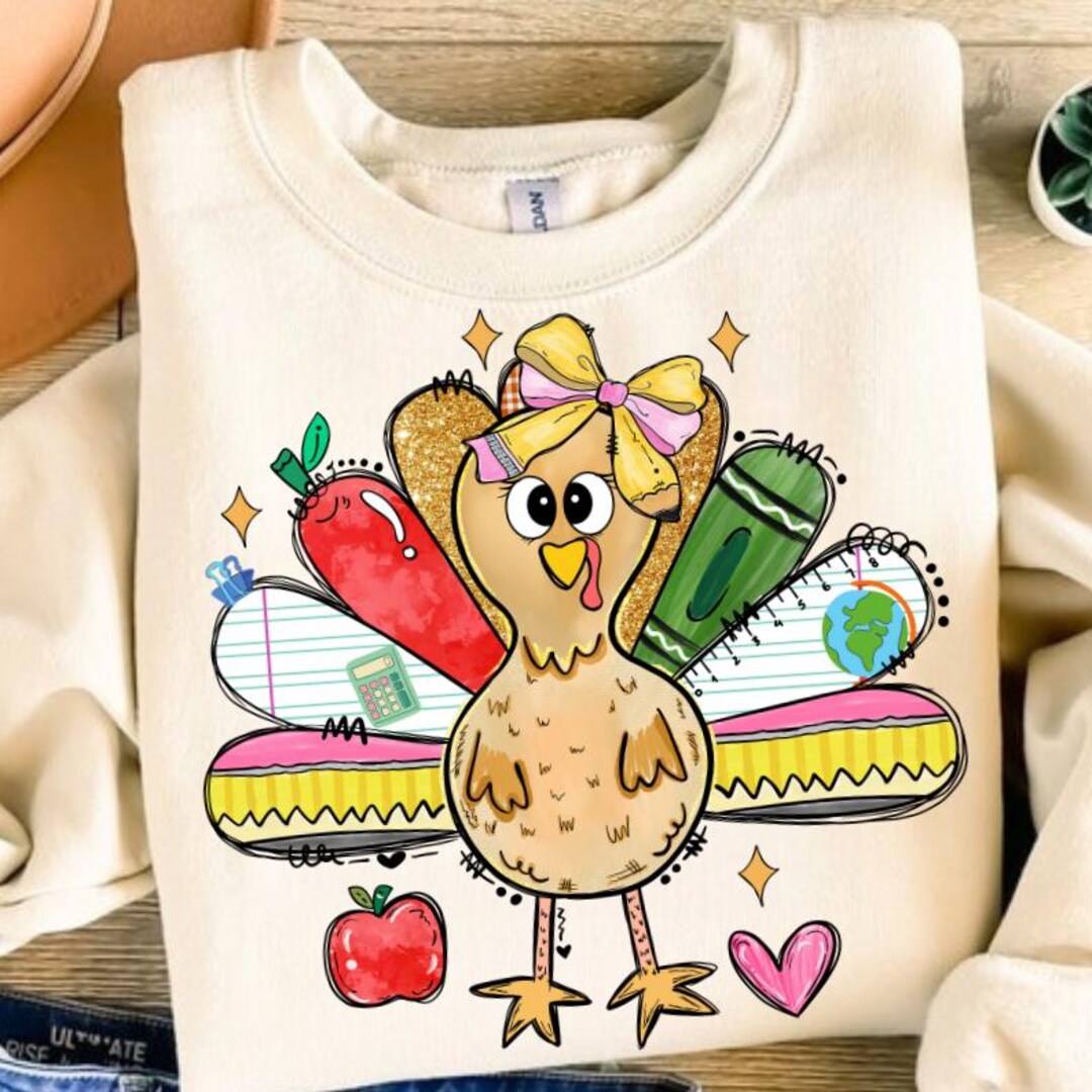 School Turkey PNG, Thanksgiving Turkey Teacher Design, Back to School ...