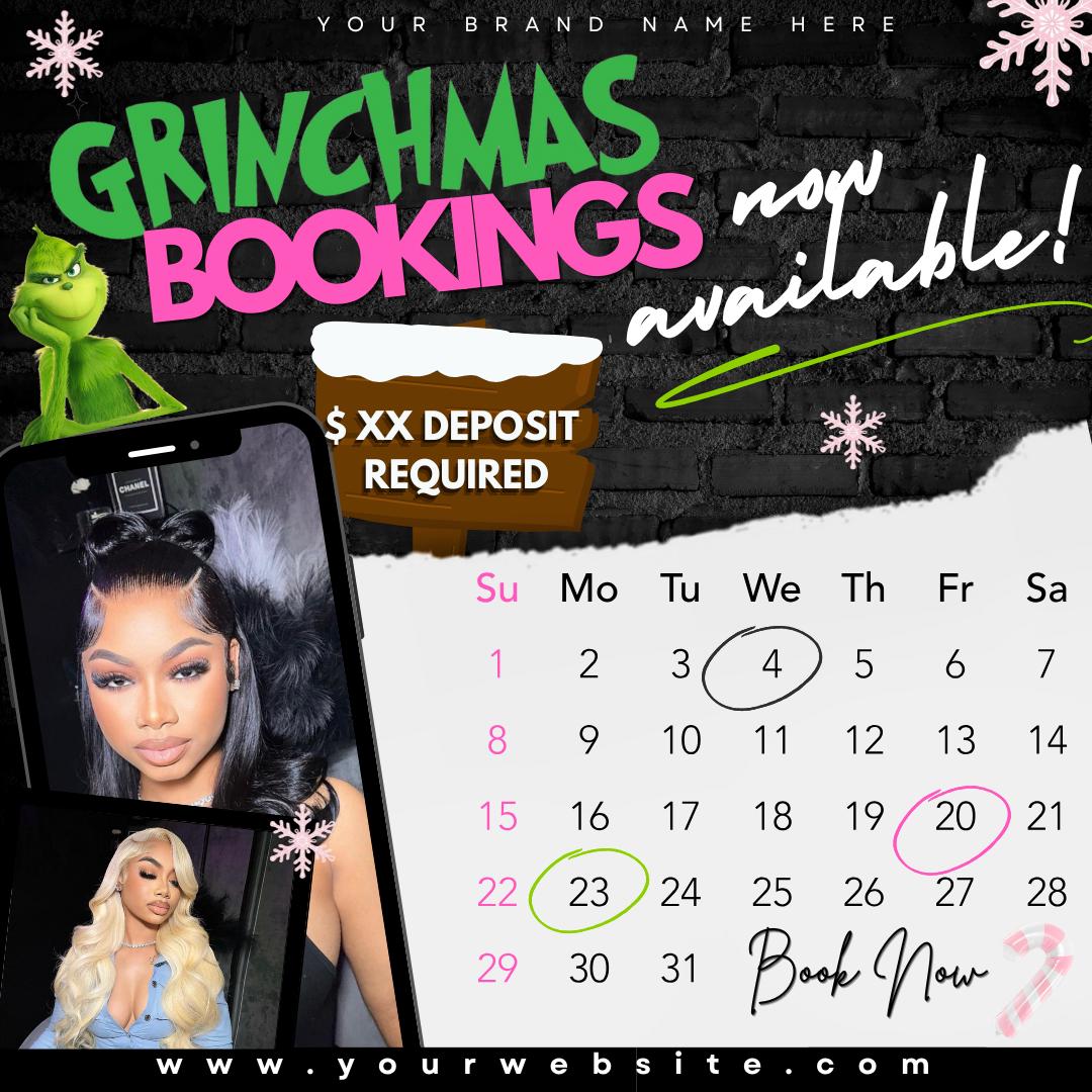 December Booking Flyer, December Flyer, Christmas Booking Flyers - Etsy