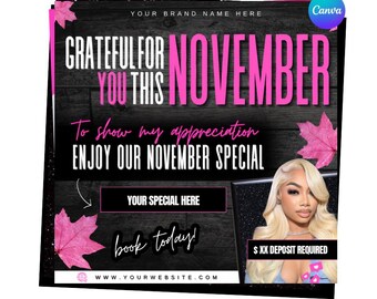 November Booking Flyer, November Flyer, Booking Flyer, Books Open ...