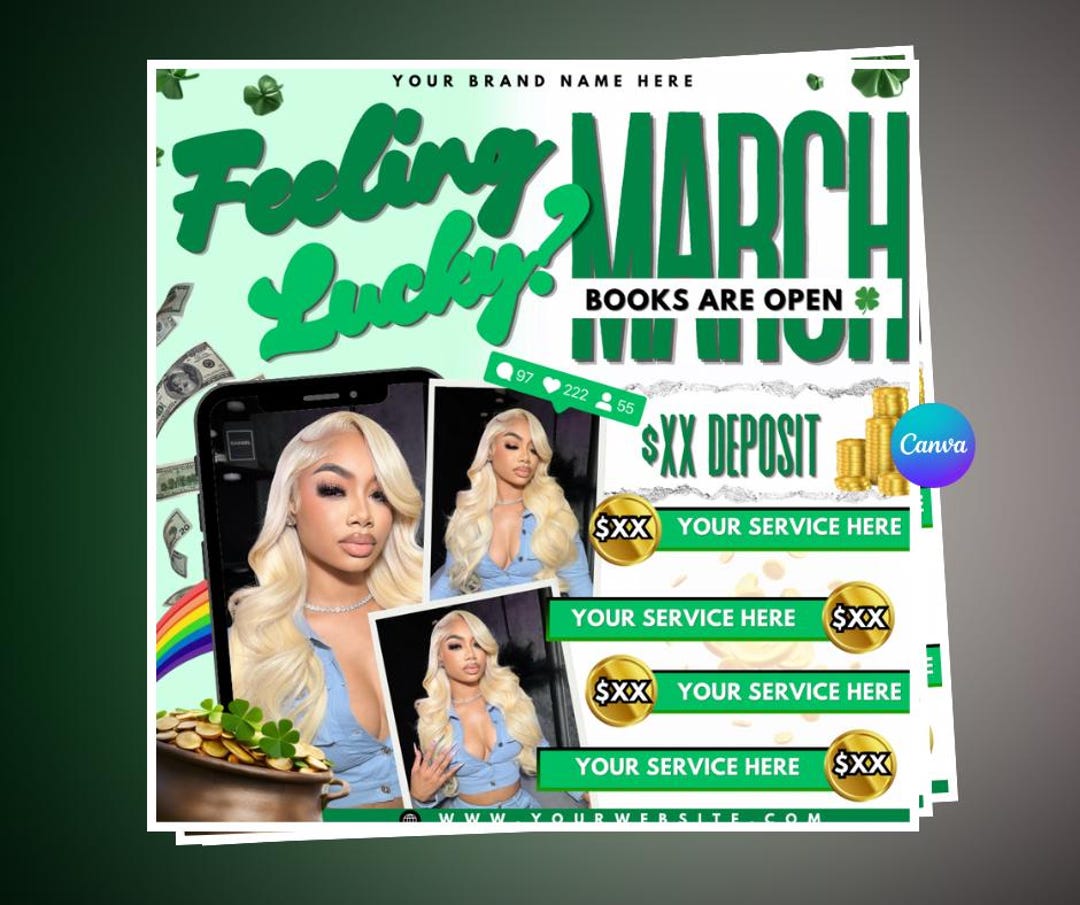 March Booking Flyer, March Flyer - Etsy