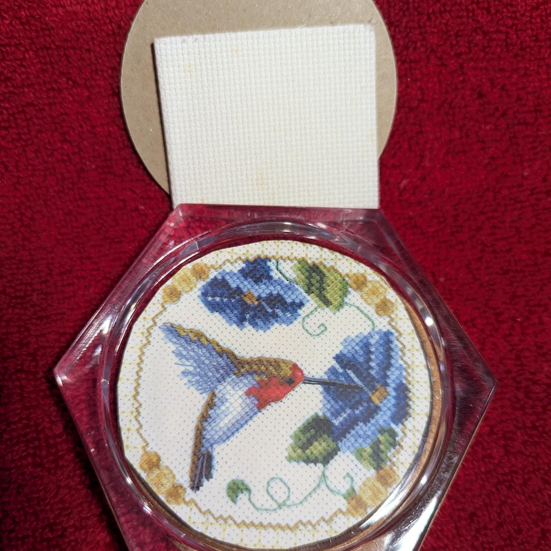 Cross Stitch Coaster - Etsy