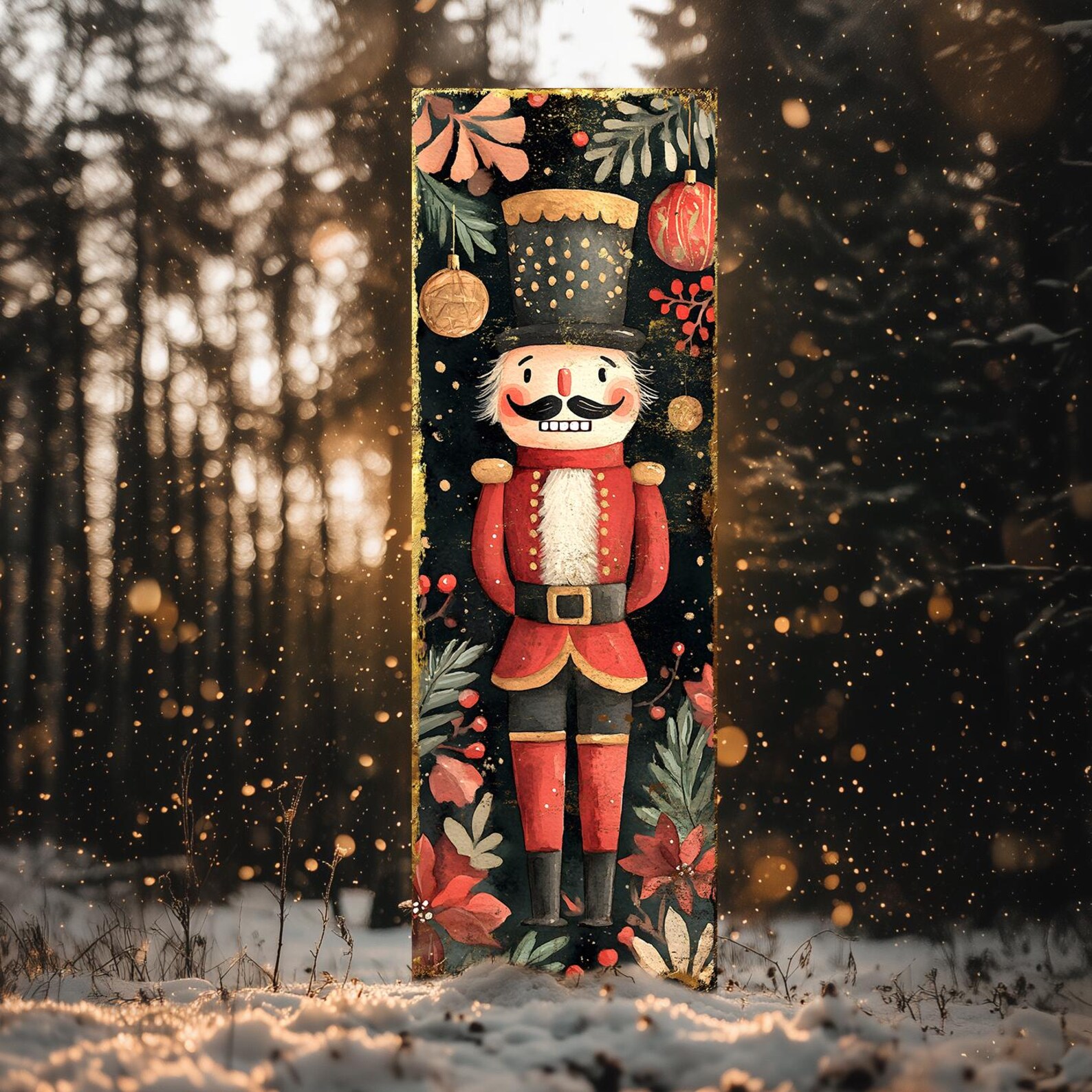 Nutcracker Christmas Porch Sign: Rustic Farmhouse Holiday Decor - Etsy