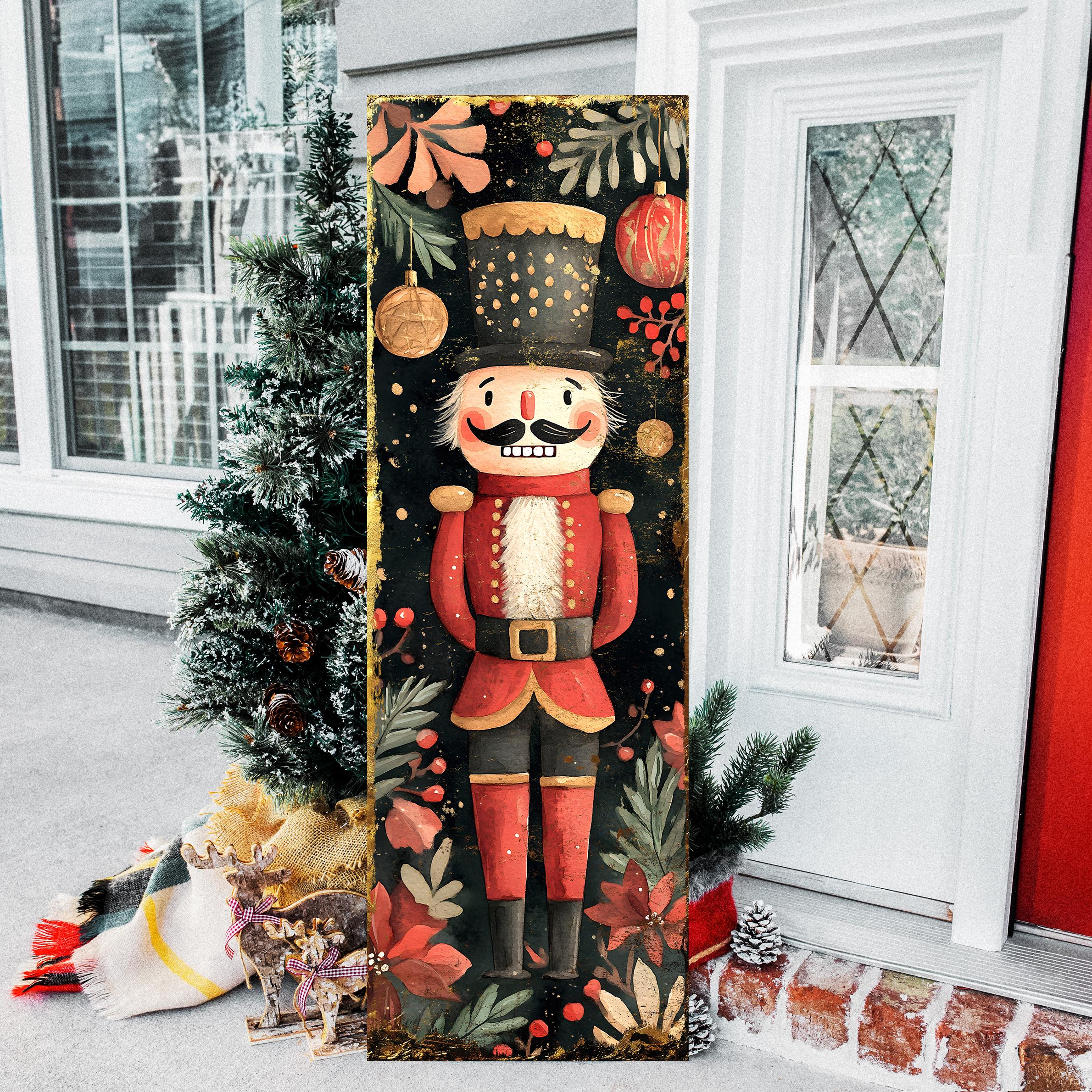 Nutcracker Christmas Porch Sign: Rustic Farmhouse Holiday Decor - Etsy