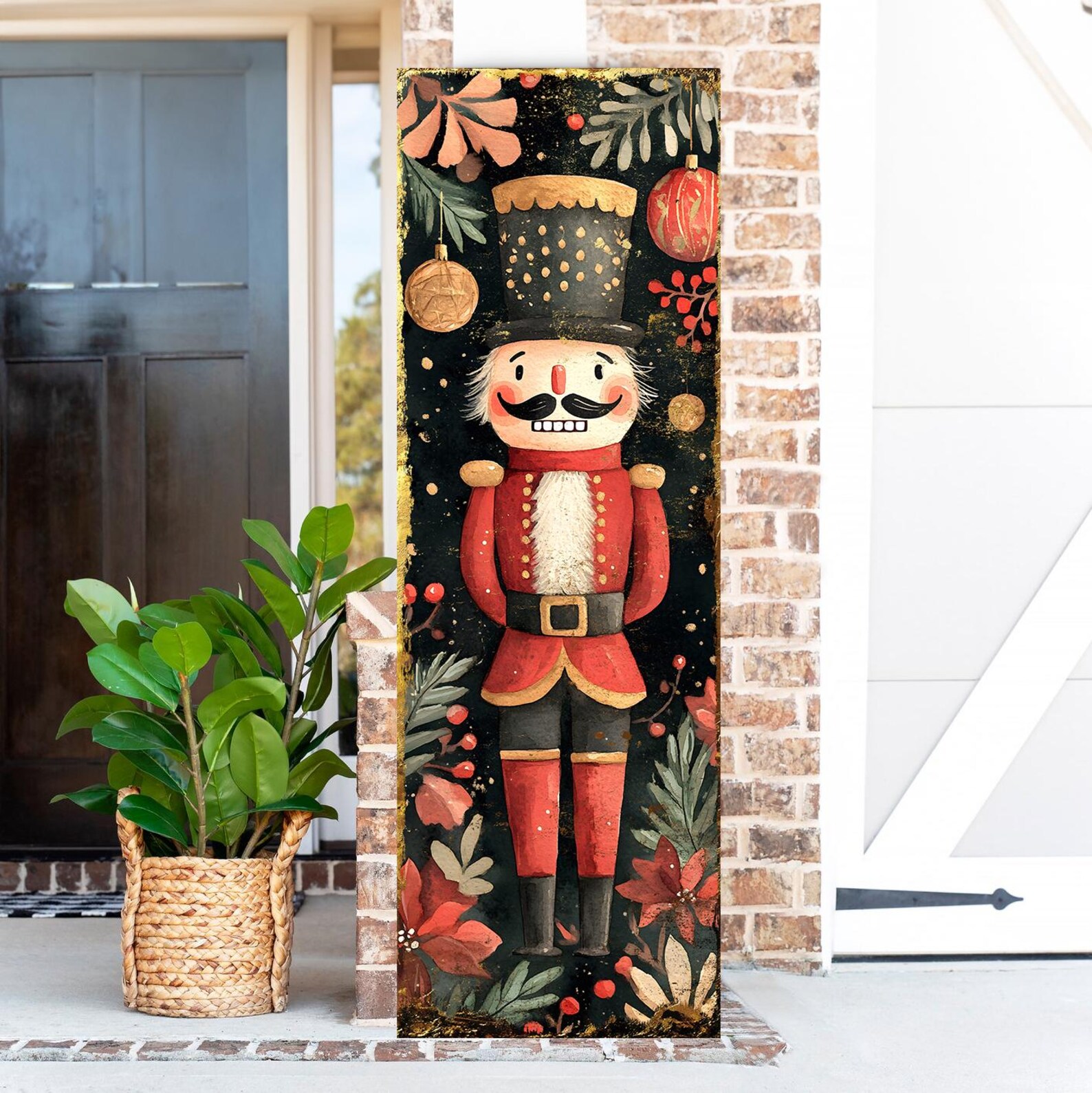 Nutcracker Christmas Porch Sign: Rustic Farmhouse Holiday Decor - Etsy