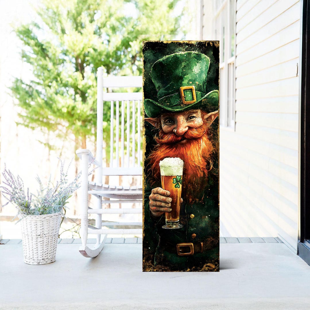 St. Patrick’s Day Leprechaun Porch Sign | Front Door Decor With ...