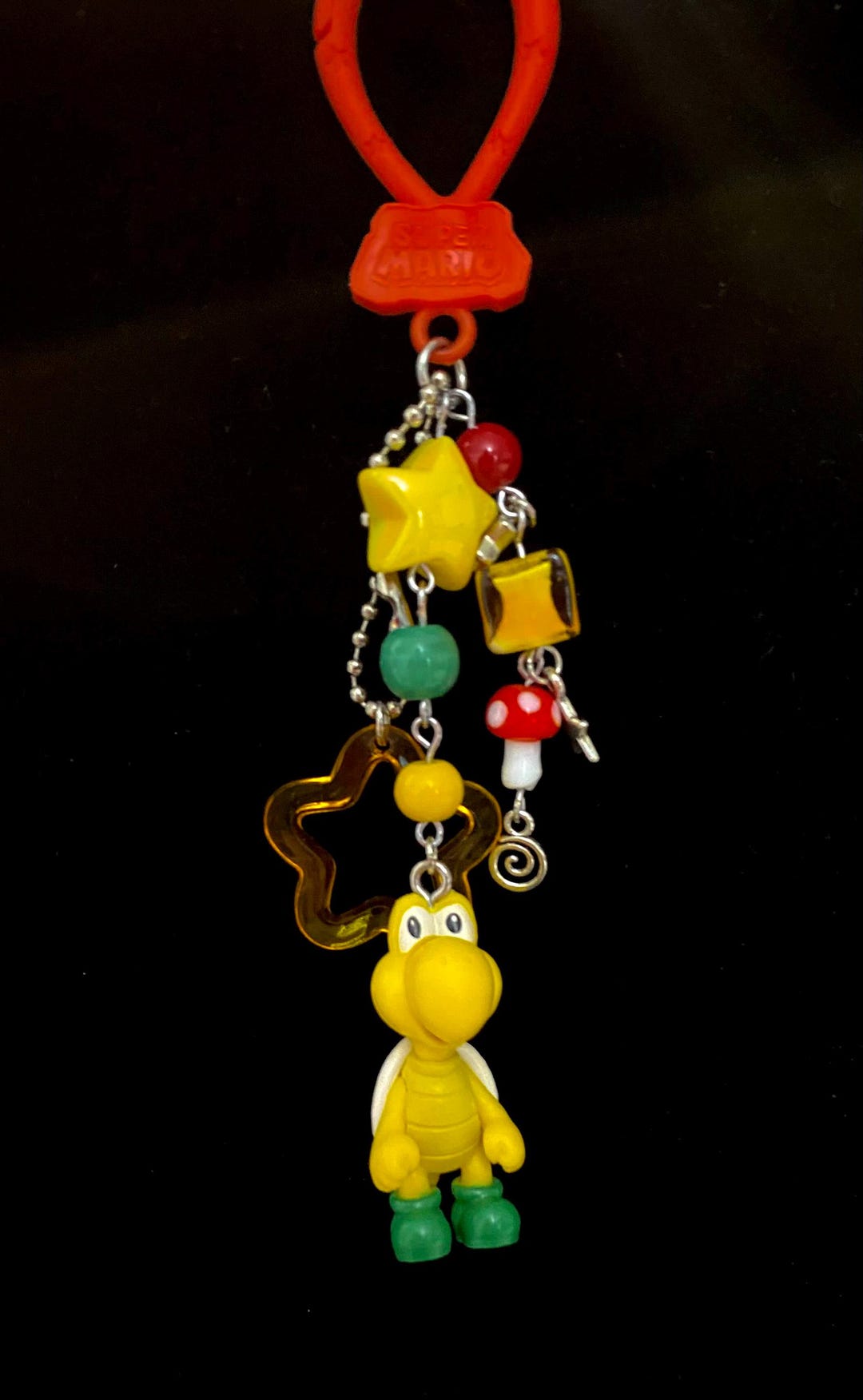 Nintendo Super Mario Bros Koopa Troopa Beaded Keychain Handmade Bag ...