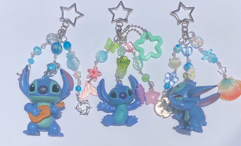 Disney Stitch Keychains; Lilo and Stitch Themed, Handmade Keychains ...
