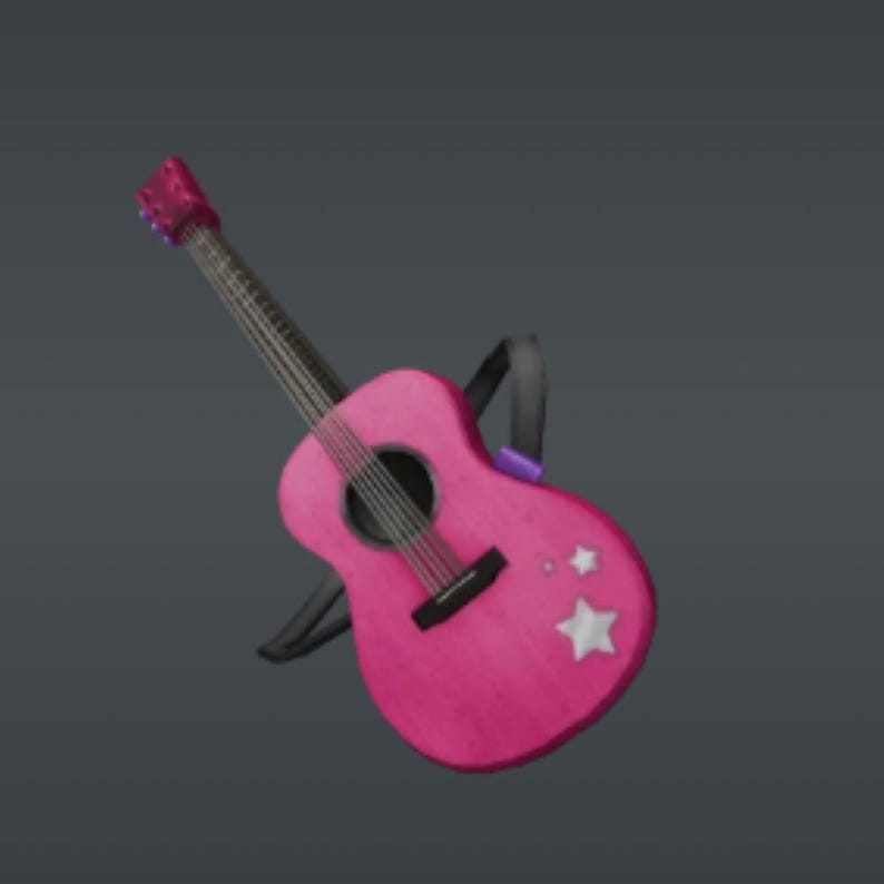 Roblox DLC Famous at 18 Pink Guitar Limited Edition *DIGITAL Code ...
