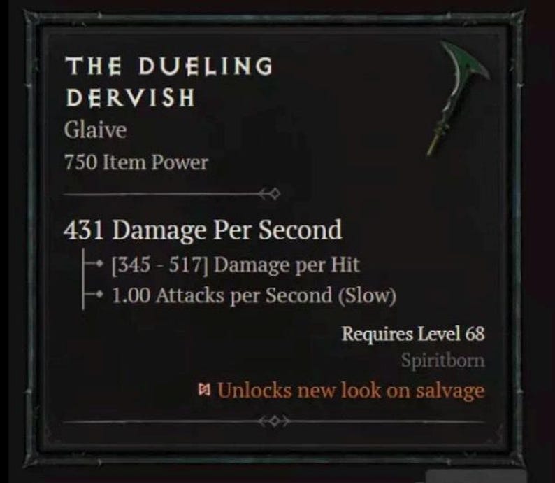 Diablo IV the Dueling Dervish Glaive Limited Edition DIGITAL CODE ...