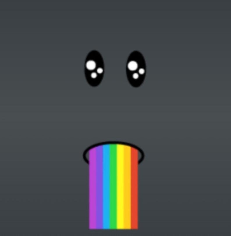 Roblox DLC Rainbow Barf Face Limited Edition *DIGITAL Code* Worldwide ...