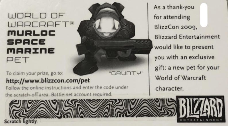 World of Warcraft Wow Grunty Murloc Pet Limited Edition *DIGITAL CODE ...